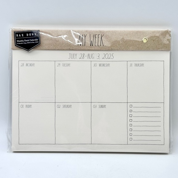 Rae Dunn | Office | Rae Dunn My Week 7 Months 226 Weekly Desk Pad ...